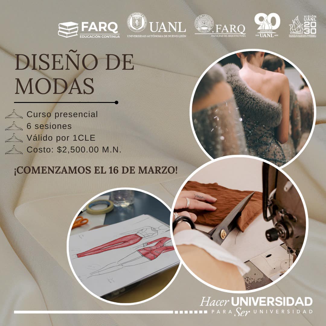Curso de Diseño de Modas - Universidad Autónoma de Nuevo León